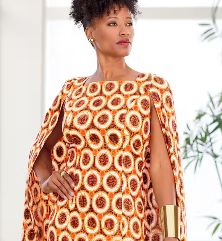 Size 16W PLUS Ashro Brown Orange Formal Party Church Zella Cape Jacket ...