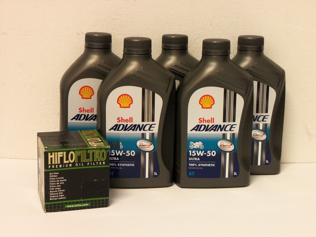 Shell Advance Ultra 4T 15W-50 5 Ltr / Ölfilter Ducati 795 796 Monster ...