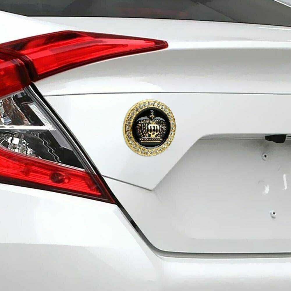 King Crown New Emblem Sticker for All Cars, Bikes, Metal (Small - 4.8 ...