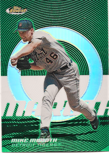 2005 Topps Finest Baseball #73 Green Refractor /199 Mike Maroth Detroit ...