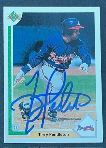 Terry Pendleton Autographed Card Signed 1991 Upper Deck Braves | eBay