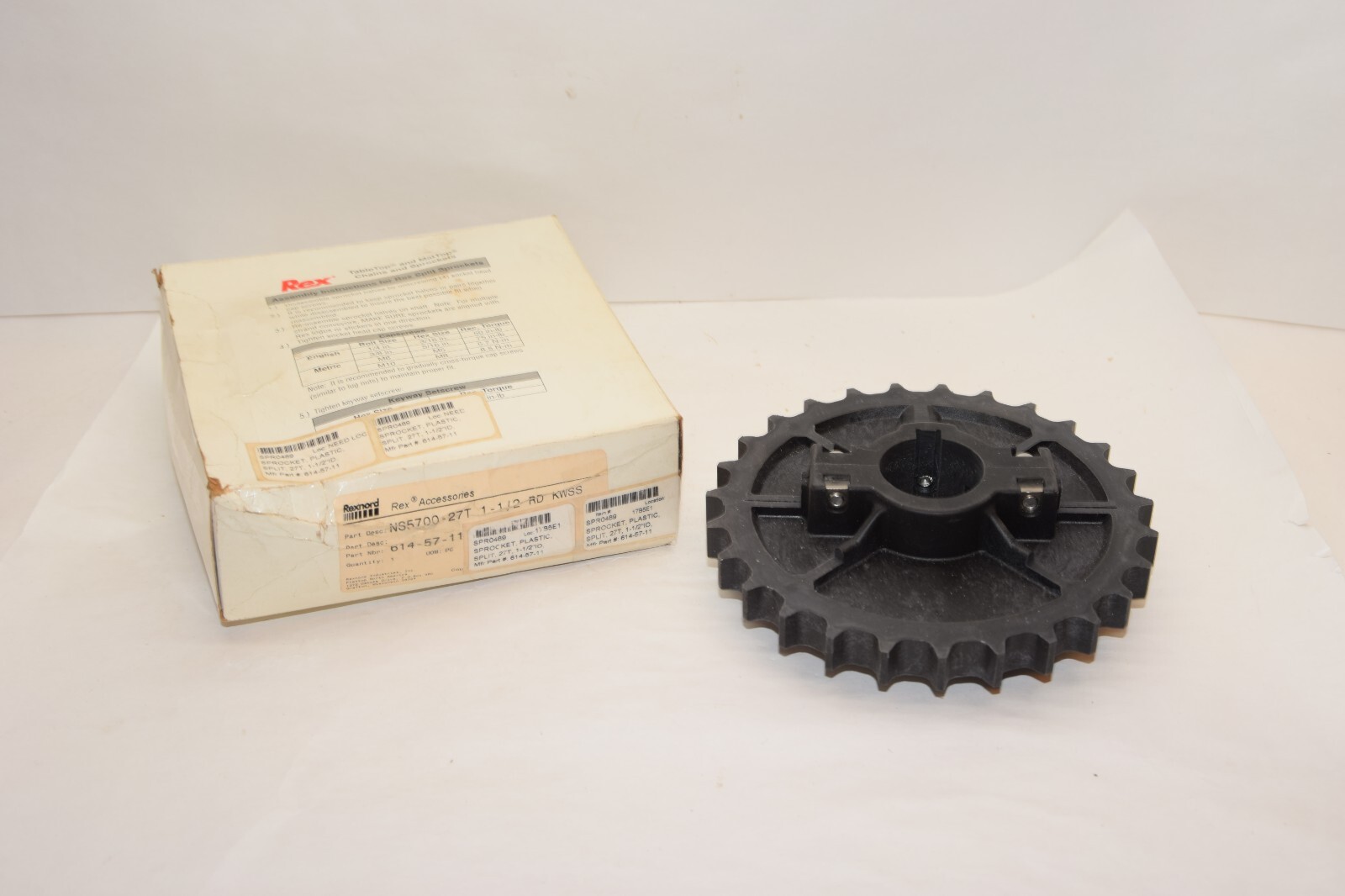 (NEW) REXNORD NS5700-27T 614-57-11 1-1/2 RD KWSS 27Teeth Conveyor ...