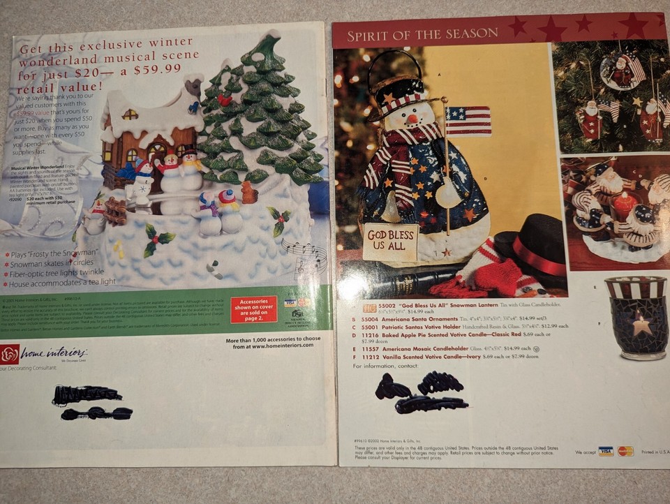 Home Interior Homco Vintage Brochures Christmas 2005 2002 | eBay