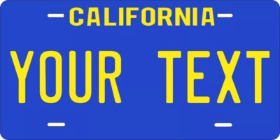 California Blue Custom State License Plate Personalized 12"x6" Size | eBay