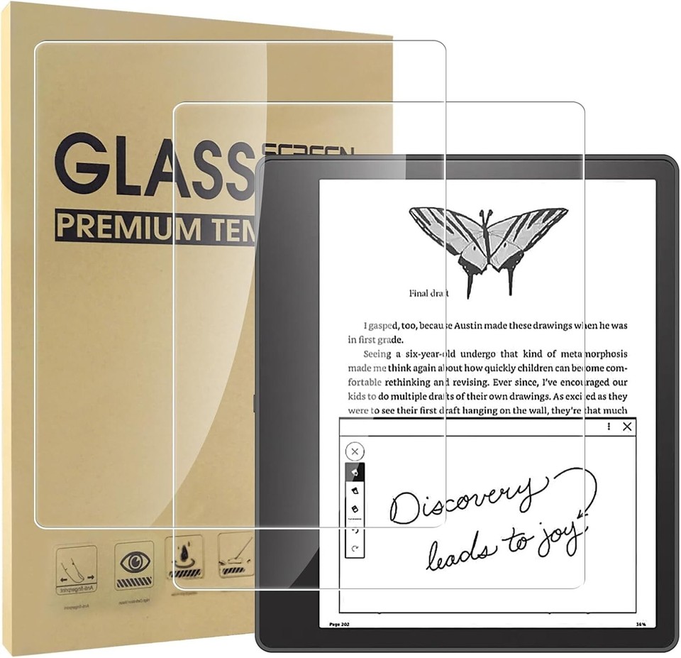 2 Pack Tempered Screen Protector For Amazon Kindle Fire 7"/ HD 8"/ HD ...