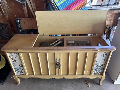 vintage record player stereo console cabinet | eBay