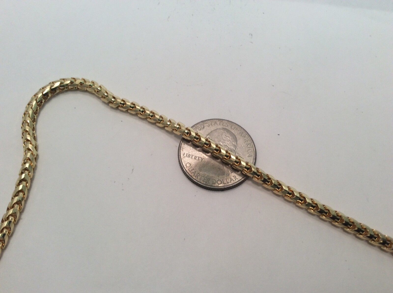 24" 4.00mm 10k Yellow SOLID Real Gold Franco Box Cuban Chain Necklace ...