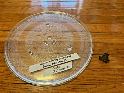 OEM DE74-20002D Microwave Glass Turntable Tray w/ Motor Coupler DE67 ...