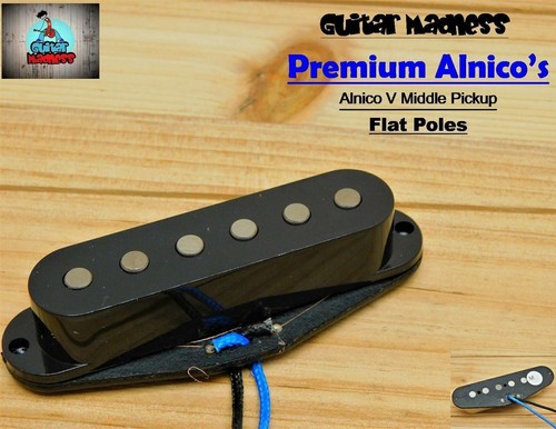 G.M. Premium Alnicos A5 Flat Poles Stratocaster® Middle Pickup (RWRP ...