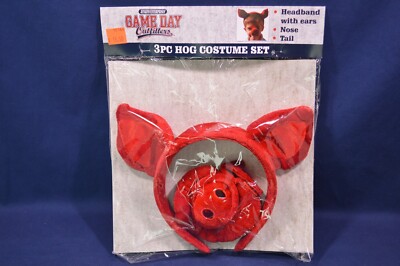 Arkansas Razorback Hogs Football 3 Pc Costume Set Headband Ears,Nose ...