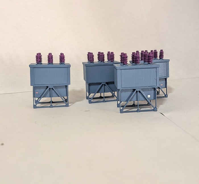 Custom Built 1/87 HO Scale 23kv Substation Power Transformers | eBay