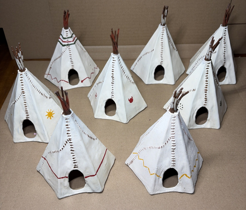 Timpo/Toyways Indian Teepee Lot of 8 Please Read | eBay