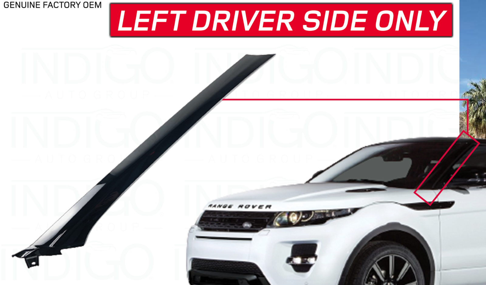 12-18 Range Rover Evoque Driver Left (DRIVER) Wind Shield A Pillar Trim ...