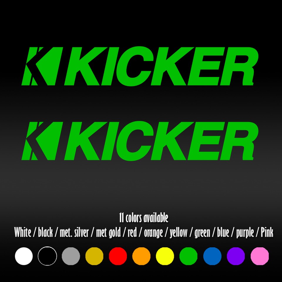 8" Kicker Audio Speaker Amps Diecut Bumper Car Window Diecut Vinyl ...