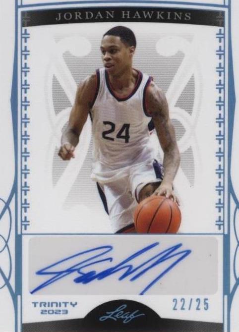 2022-23 Leaf Trinity - Jordan Hawkins #BA-JH2 Holo Platinum /25 (AU, RC ...