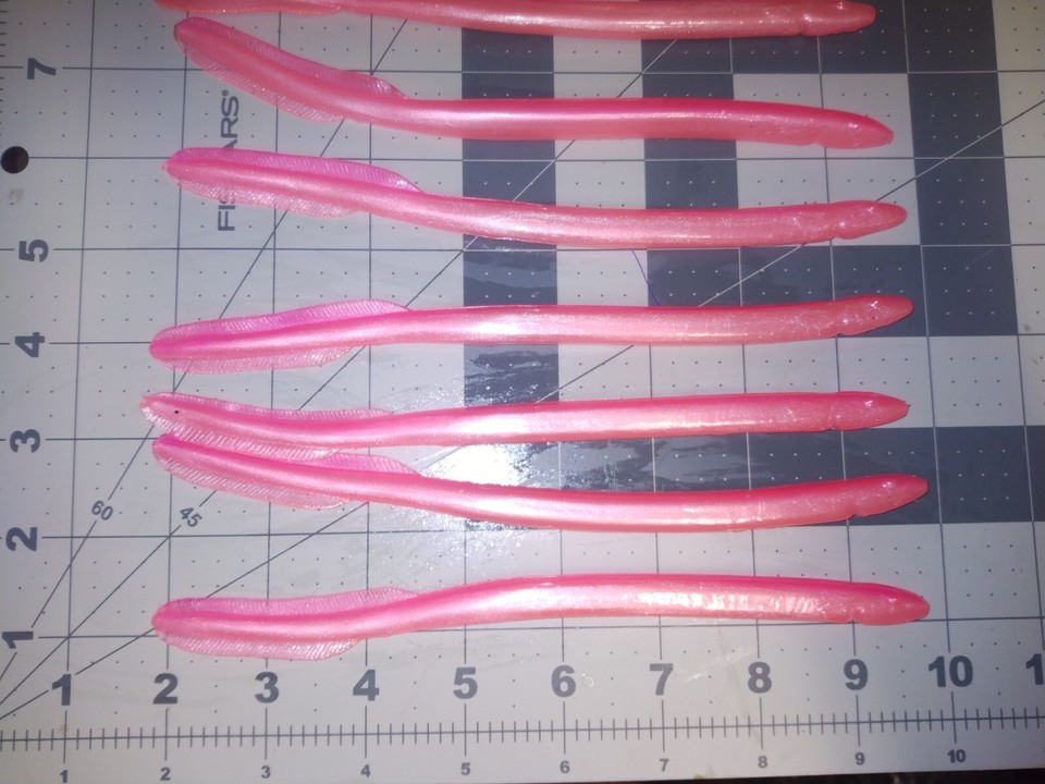Pink Felmlee Eel 8 Inch 10 Each Striper Snapper Grouper Bluefish | eBay