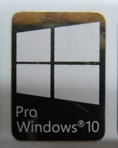 Compatible (Windows 10 PRO) Sticker Logo Decal for PC - Gold Chrome | eBay