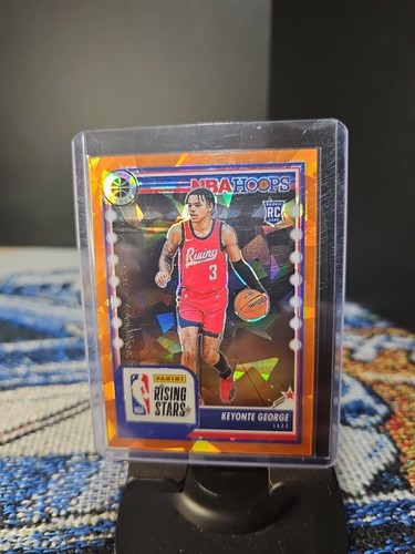 2023-24 Panini NBA Hoops Premium Stock - Orange Ice Prizm #98 Keyonte ...