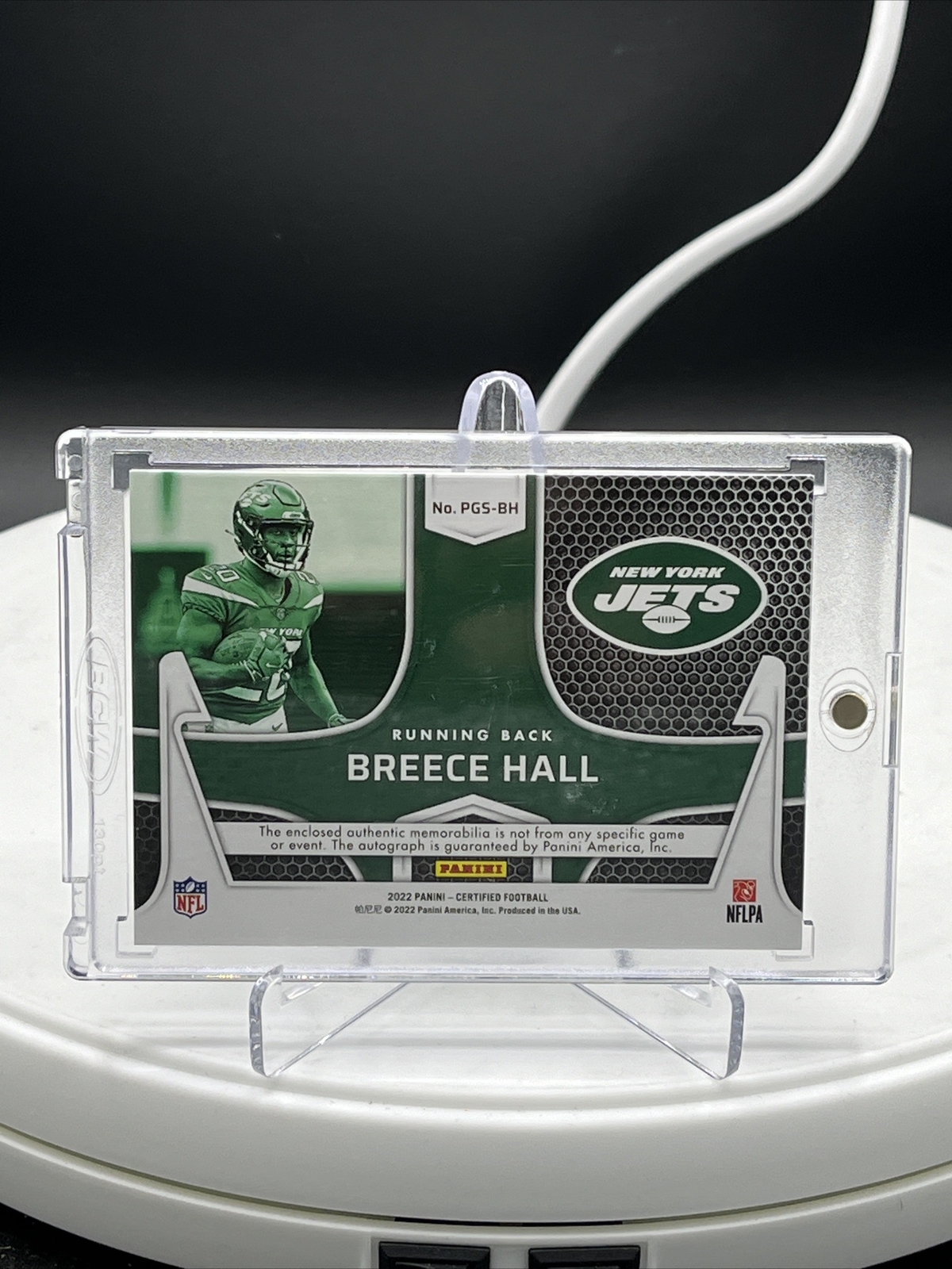 2022 Panini Certified NFL Breece Hall Piece of the Game RPA- /25 Jets ...