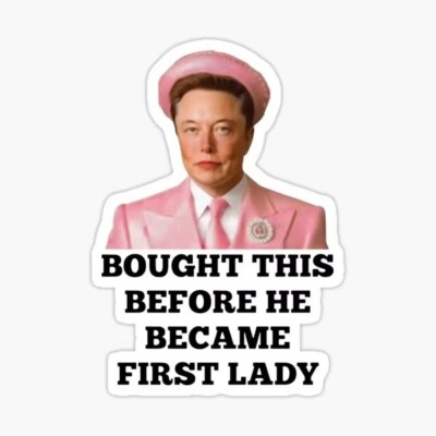 Tesla Bumper Sticker Anti Musk First lady I bought This Before Elon ...