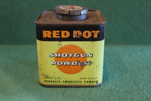 Vintage Hercules Smokeless Powder Can Red Dot Shotgun Powder Early 1900 ...