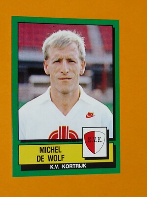 #154 MICHEL DE WOLF KV KORTRIJK PANINI FOOTBALL 89 1988-1989 BELGIQUE ...