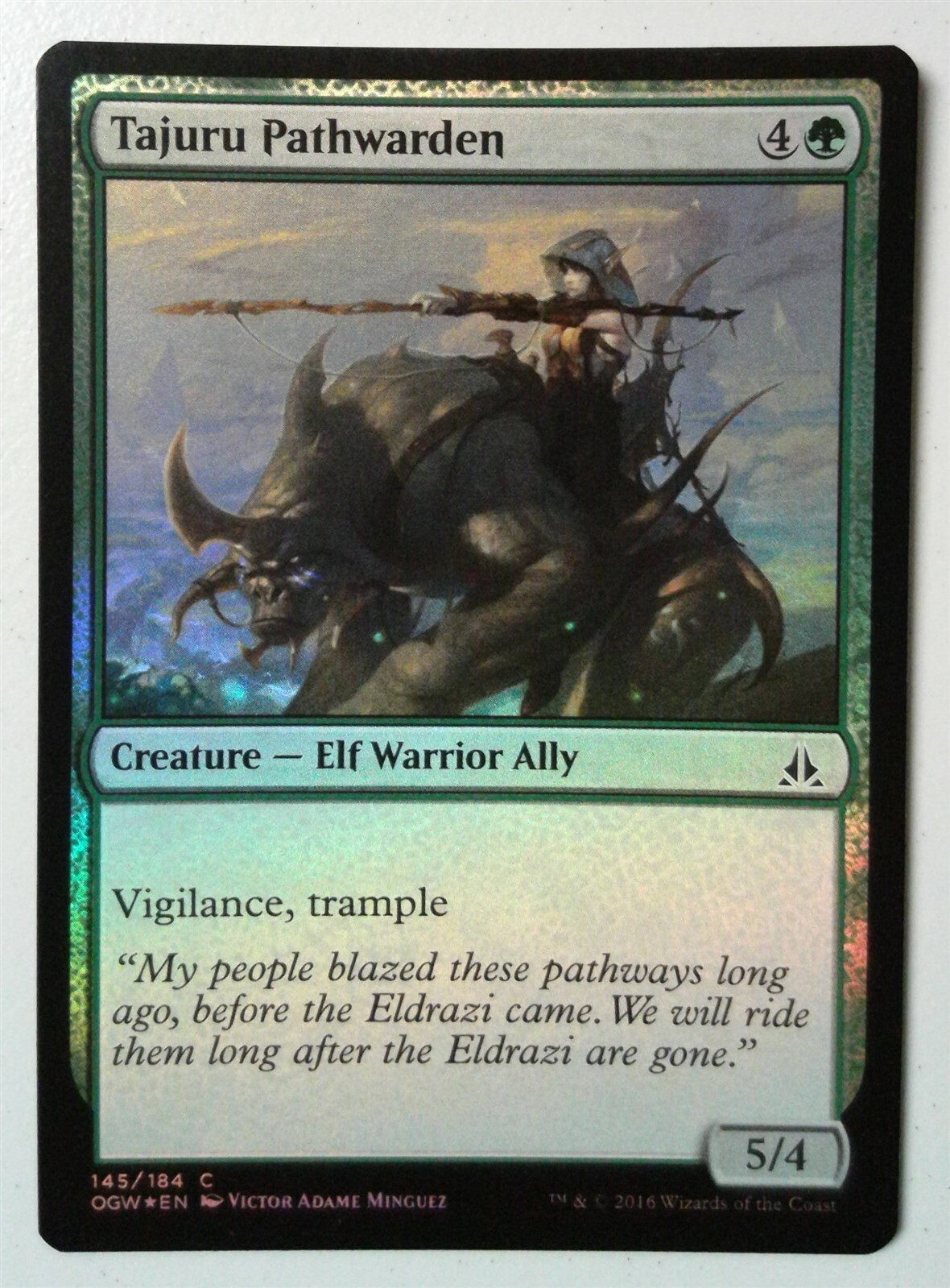Tajuru Pathwarden *FOIL Common* Magic MtG x1 Oath of the Gatewatch SP ...