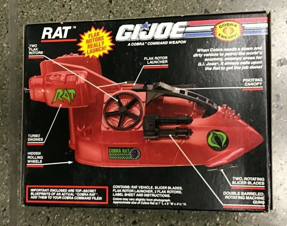 Vintage Hasbro GI Joe Cobra RAT Hovercraft ARAH toy SEALED Vehicle | eBay