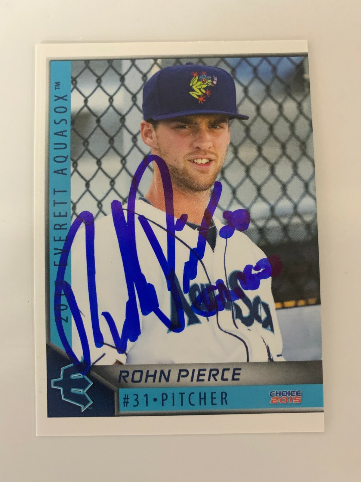 Rohn Pierce 2015 Signed Everett Aqua Sox Team Card | eBay
