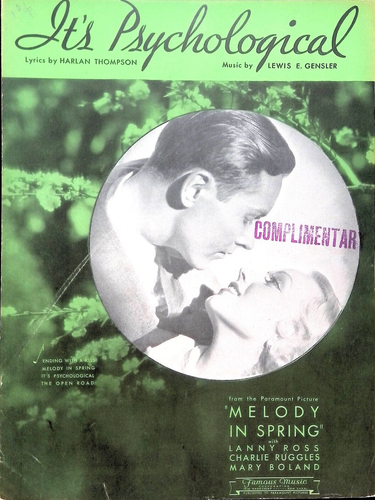 It's Psychological Sheet Music Melody In Spring Lanny Ross Mary Boland ...