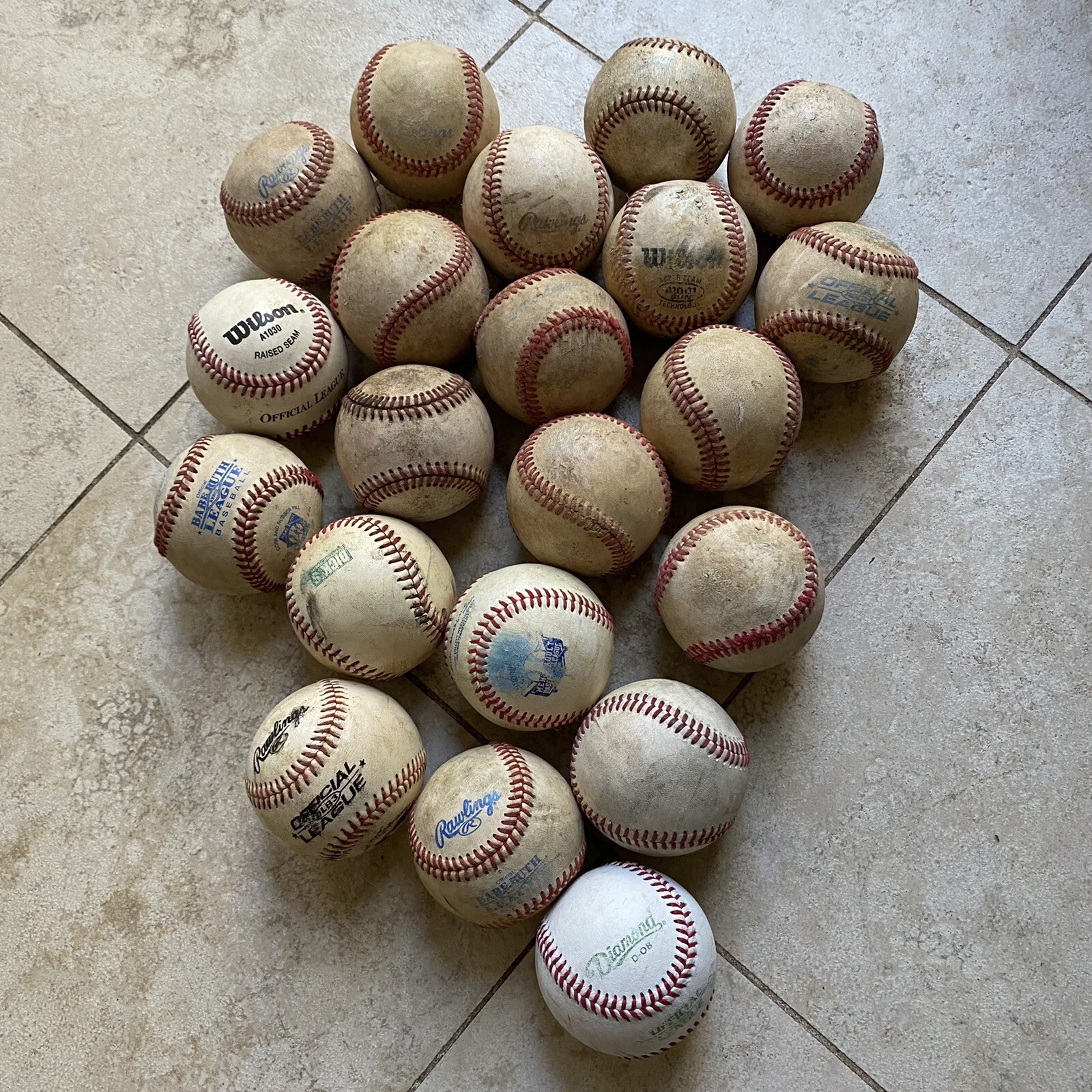 Lot of 15 Various Cork & Leather Baseballs | eBay