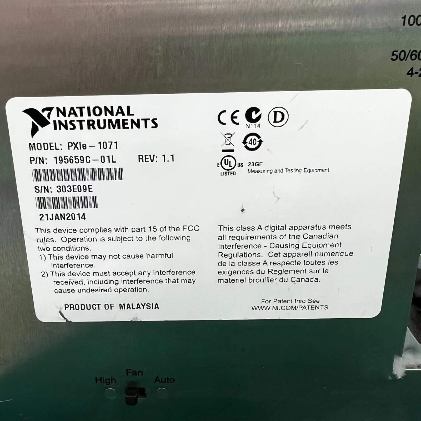 NI NI-SD200 Mainframe PXIE1071 Chassis | eBay