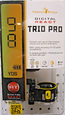 Trophy Ridge Digital React Trio Pro 3 Pin .019 .019 .010 RH, AS713DR19 ...