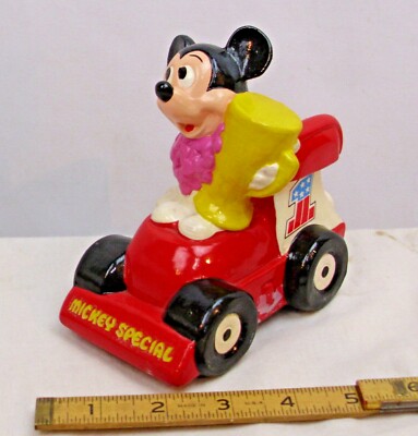 WALT DISNEY MICKEY MOUSE MICKEY SPECIAL RACE CAR DRIVER #1 BANK JAPAN ...