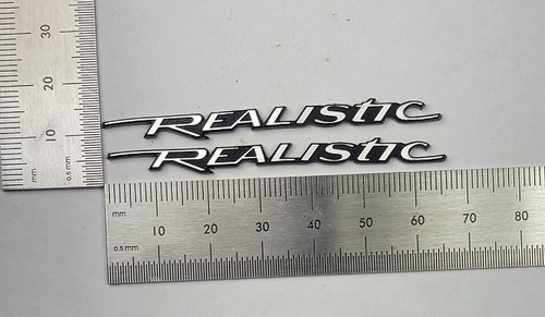 Realistic Speaker Badge Logo Emblem Custom Made Silver Pair | eBay