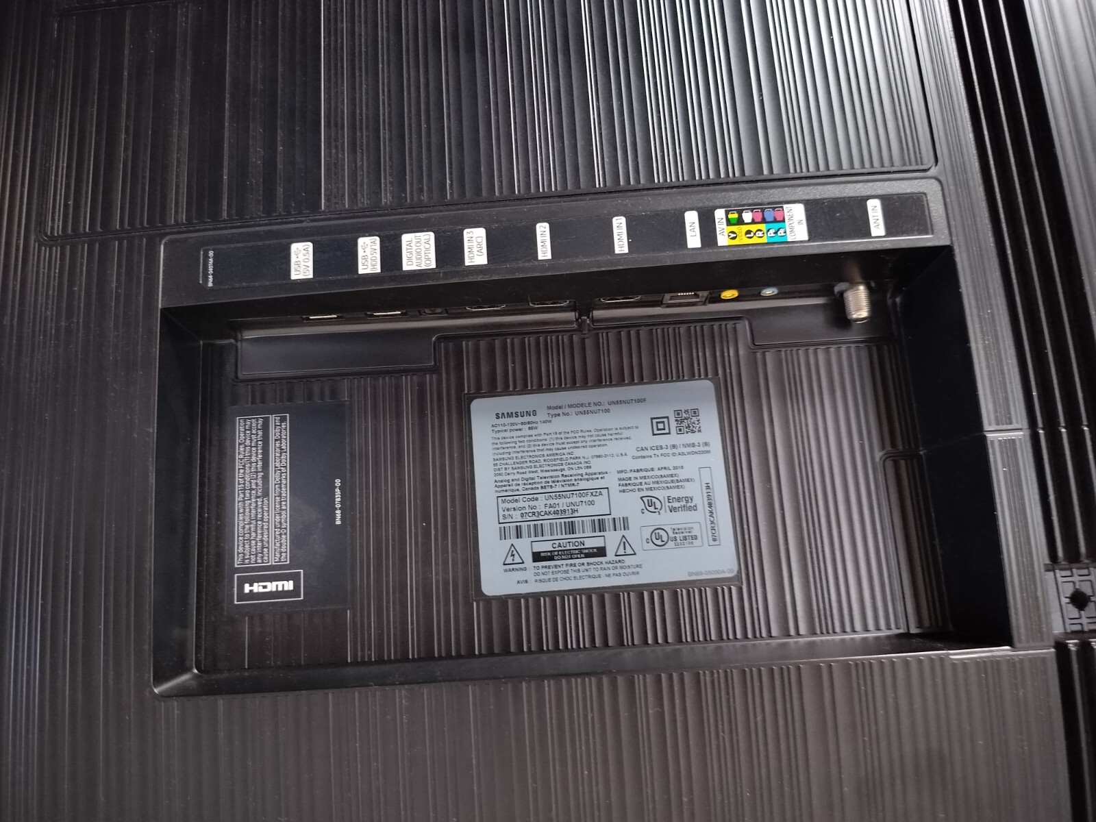 Samsung 55” 4K Ultra HD smart TV UN55NU7100F *Please Read* | eBay