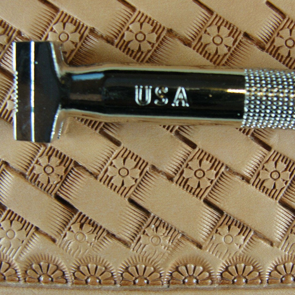 Pro Crafters Series - Flower Center Basket Weave Stamp (Leather ...