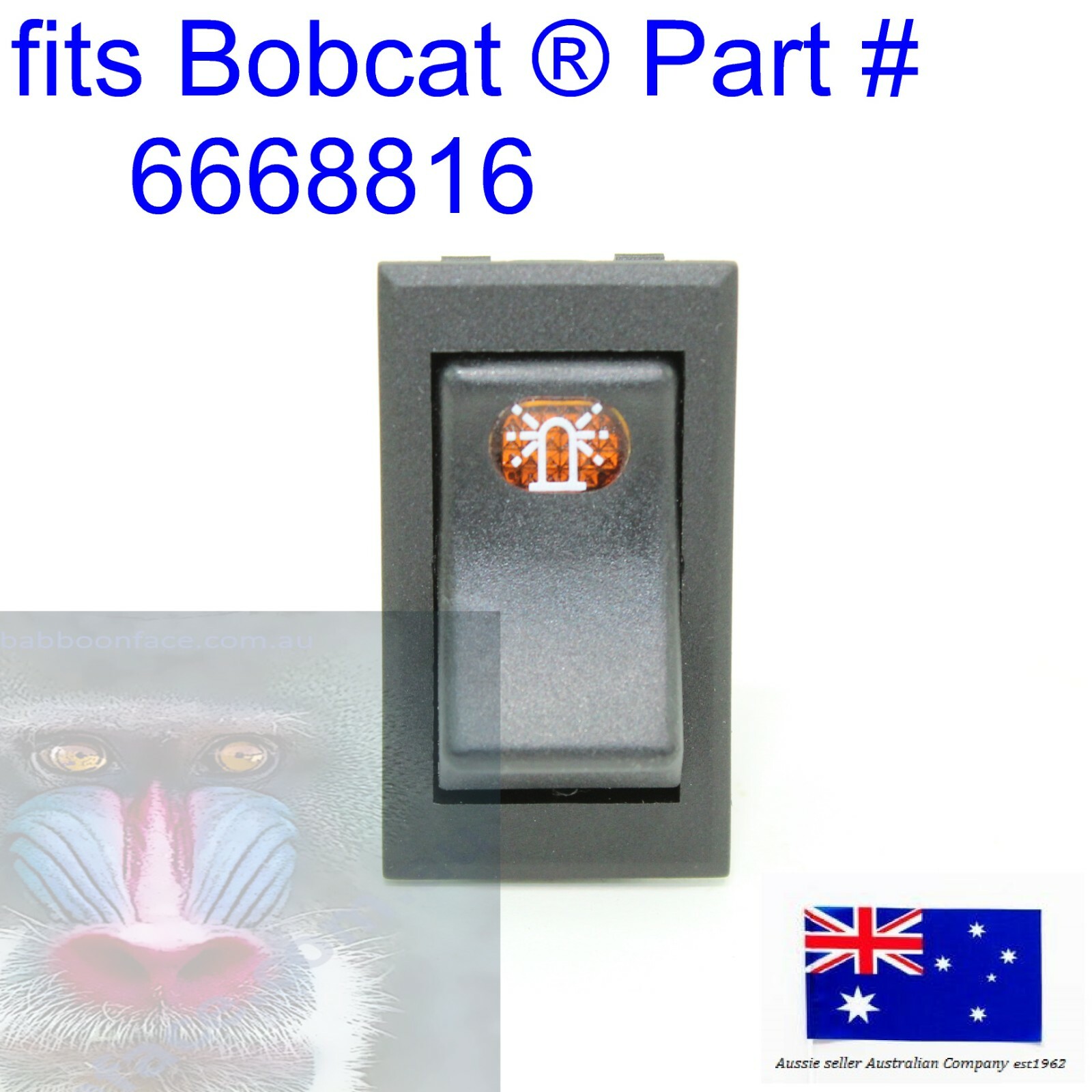 fits Bobcat Beacon Light Strobe Rocker Switch On Off 6668816 ...
