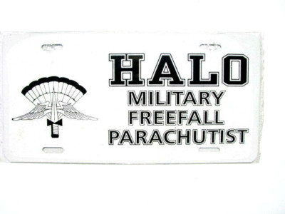 License Plate, HALO-Military Freefall Parachutist, (rare & unusual) | eBay