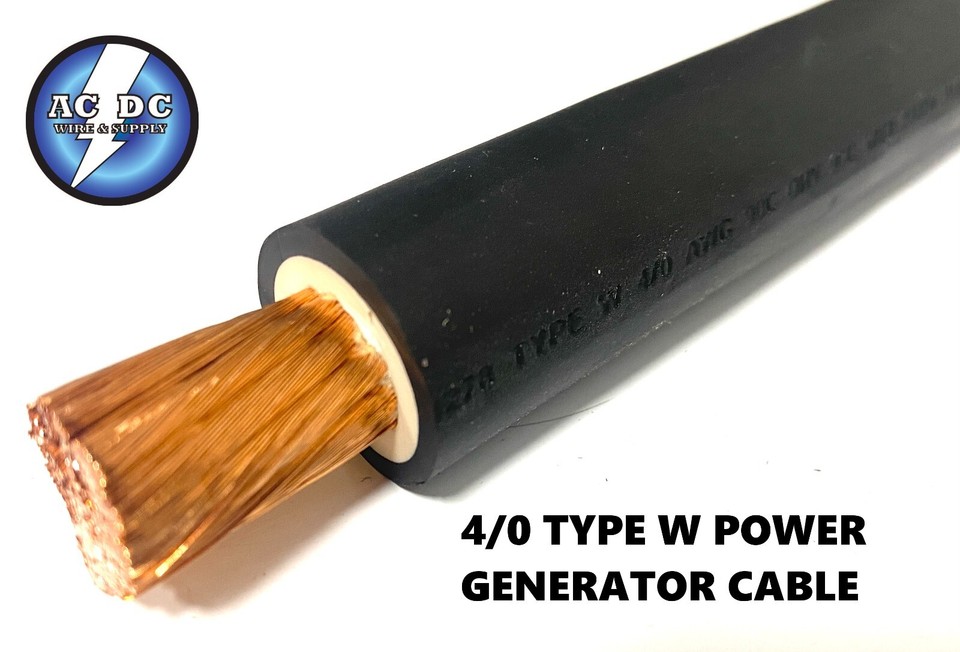 type w portable power cable 2000v generator power cable ( you choose) | eBay
