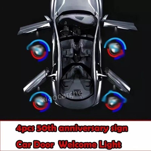 4X Car Door Welcome Light 50th anniversary Fits For E60 E63 E90 E92 X1 ...
