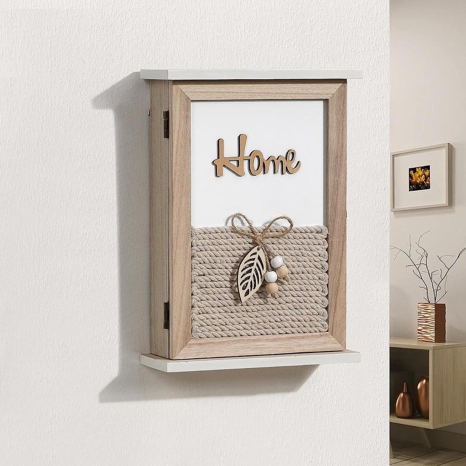 Key Hanger Wood Key Box Vintage Handmade Storage Cabinet Rustic Key ...