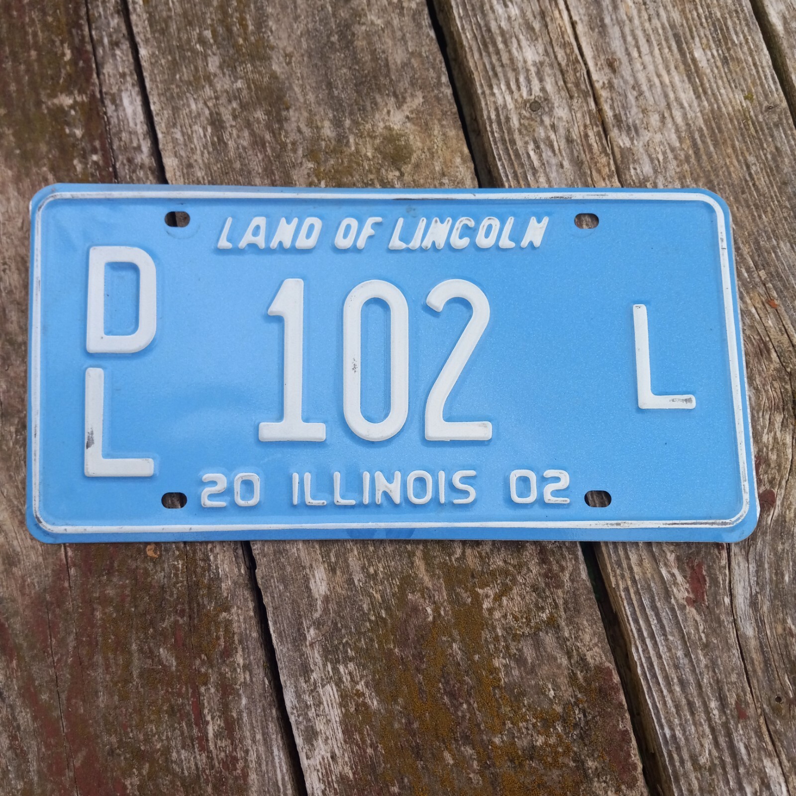 2002 Illinois DEALER License Plate - "DL 102 L" LAND OF LINCOLN 2002 | eBay
