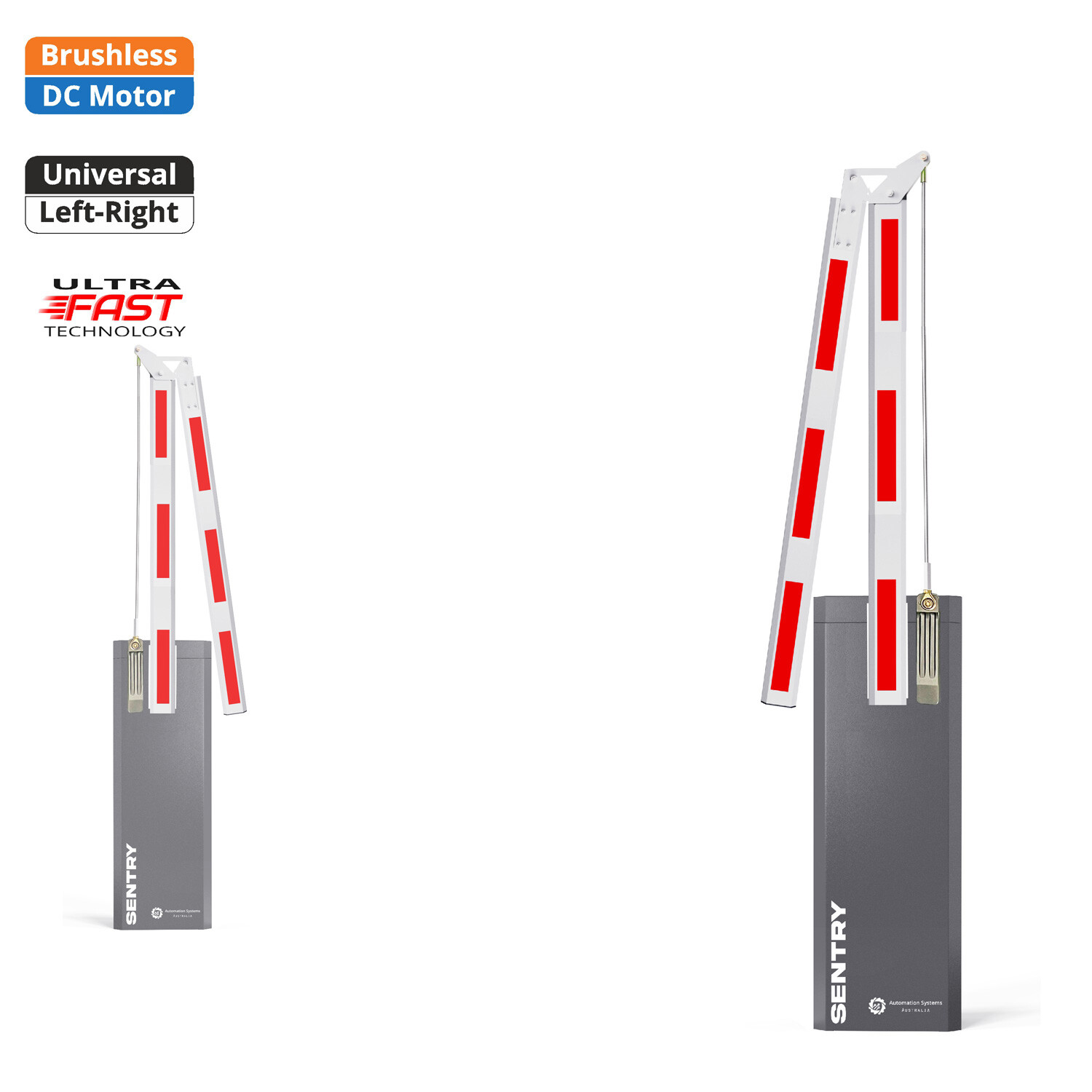 SENTRY BRUSHLESS Electric 24V Low Voltage Folding 90 Degree Boom ...