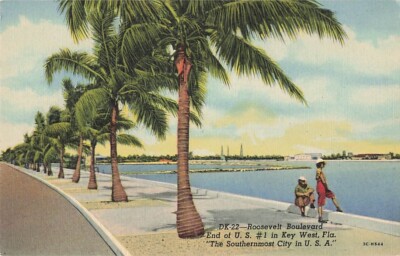 Postcard Roosevelt Boulevard End of US Route 1 Key West Florida | eBay