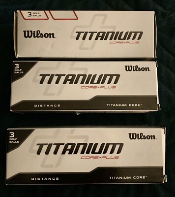 Wilson Titanium Core Plus Distance Golf Balls 4 Sleeves 12 Balls ...