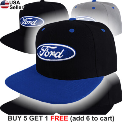 Ford Logo Cap Snap Back Hat F150 Truck Raptor GT500 Racing Shelby ...