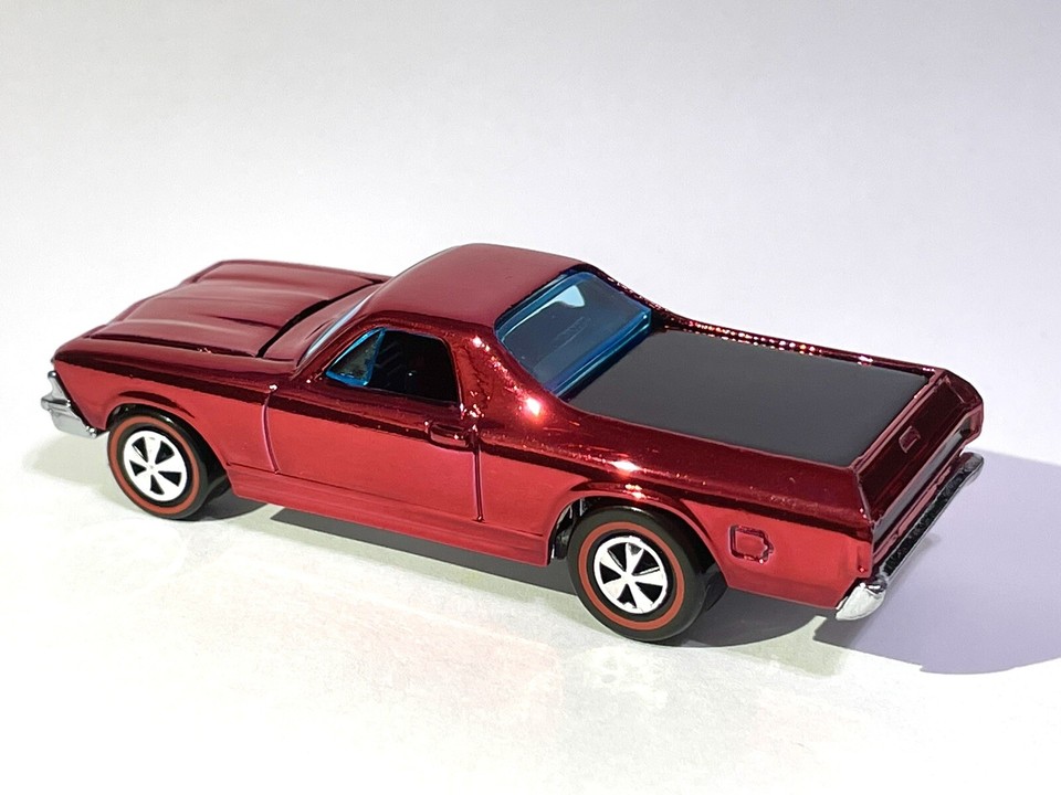 Hot Wheels REDLINE “CUSTOM MADE CANDY CHROME RED ” '68 Chevy El Camino ...