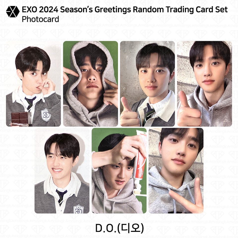 EXO 2024 Season's Greetings Random Trading Card Set Concept Selfie ...