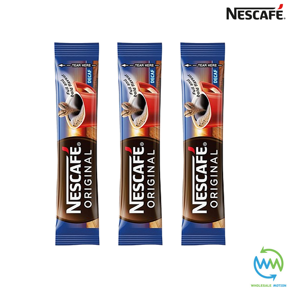100 x NESCAFE Original DECAF Individual COFFEE Sachets CUP Instant ...